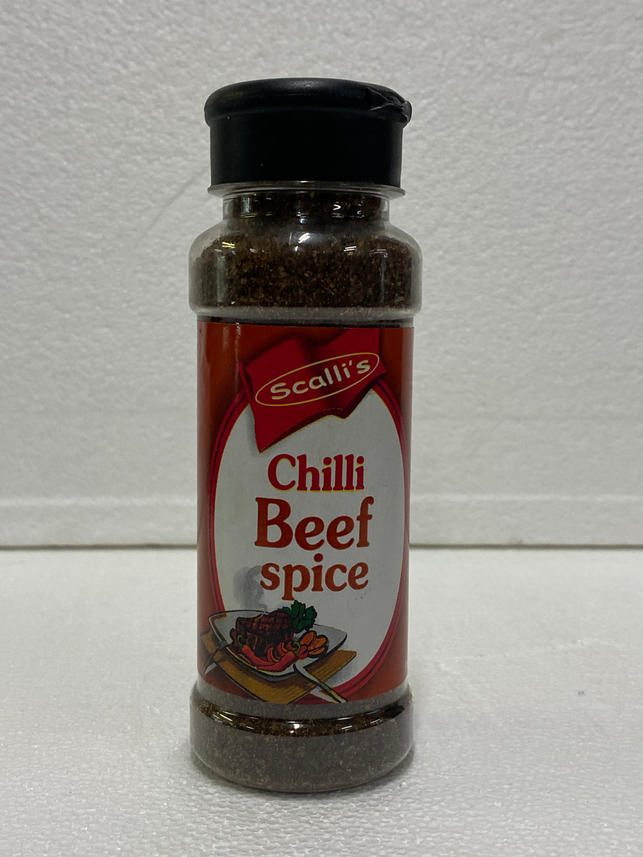 Scalli's Chilli Beef Spice 200 ml – Out of Africa Trading