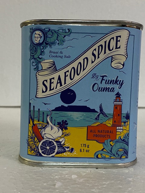 Funky Ouma Seafood Spice 175 gm (can) – Out of Africa Trading